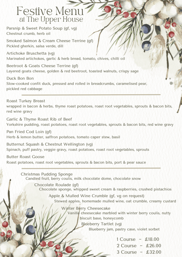 Restaurant in Barlaston Stoke on Trent - The Upper House